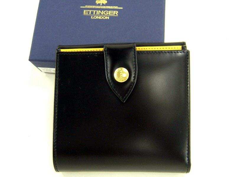 エッティンガー ブライドルレザー ダブルホック財布（ブラック） - インポートブランドショップPiazza